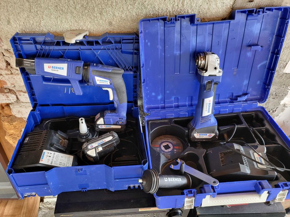 Set Berner Bormasina pt rigips si flex 3bateri si 2 incarcatoare Unirea ...
