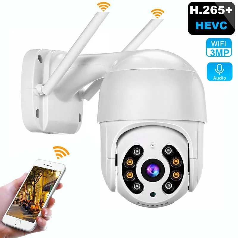 WiFi безжична IP камера 5MP FULL-HD 1080P с нощно виждане 360 гр ...