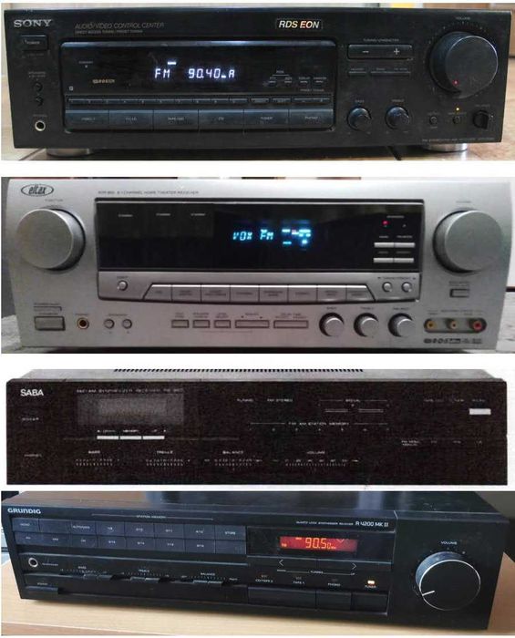 Colectie receivere diverse marci AKAI Sony Kenwood Saba Korting ITT ...