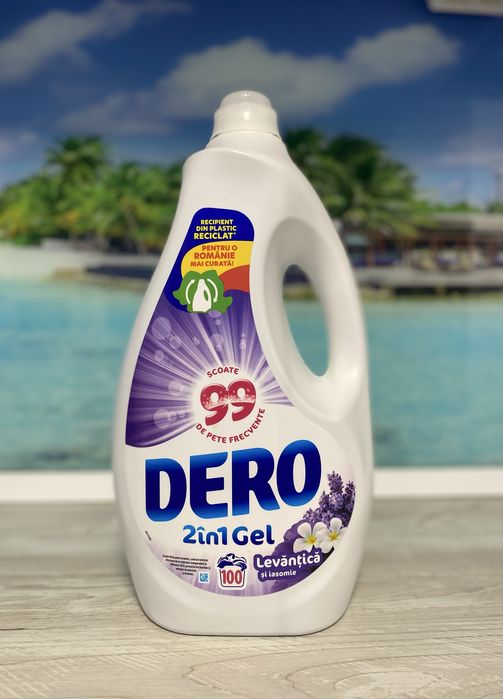 Detergent lichid DERO 2 in 1, Levantica si iasomie, 5 L, 100 spalari ...