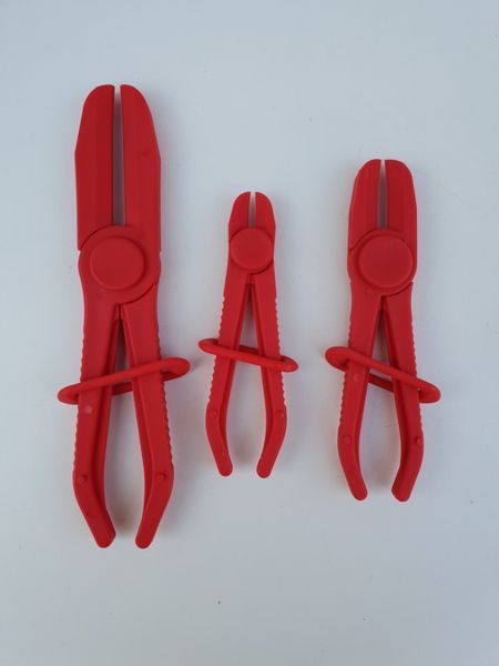 Cleste autoblocant din plastic pentru furtun frana / combustibil 3 buc ...