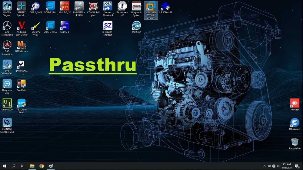 HP Probook 430 G6 + Scanmatik 2 Pro, Passthru J2534 Odis Ista Xentry ...