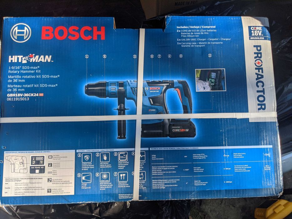 Акумулаторен перфоратор Bosch GBH18V-36CK24 / GBH 18V-36C, 7.0J гр. Габрово Център • OLX.bg