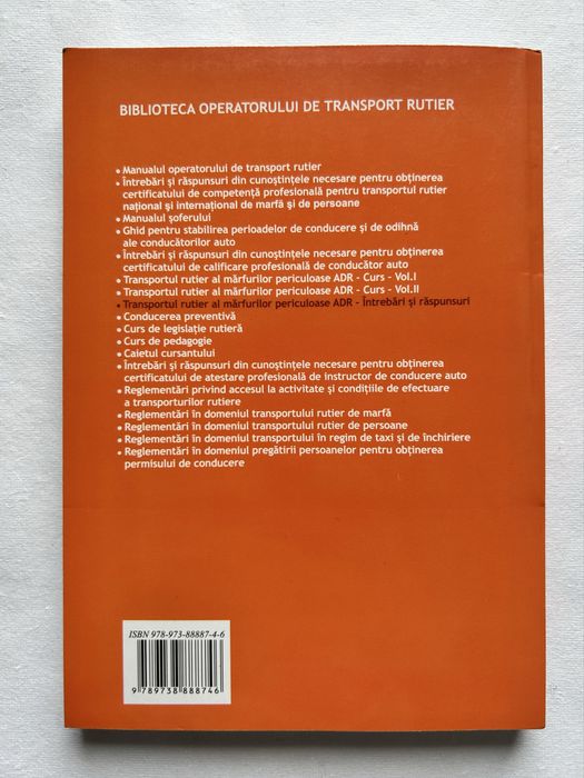 3 carti EXAMEN ADR Transportul Rutier al Marfurilor periculoase Abrud ...