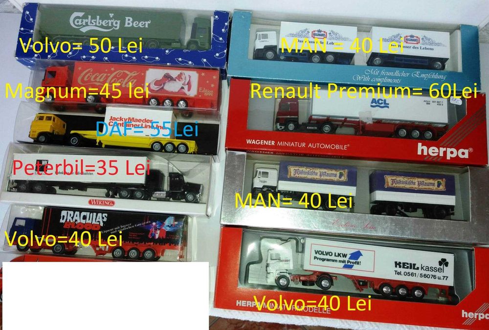 Vand machete camioane, tiruri, transcontainere, sc 1:87/HO, Herpa ...