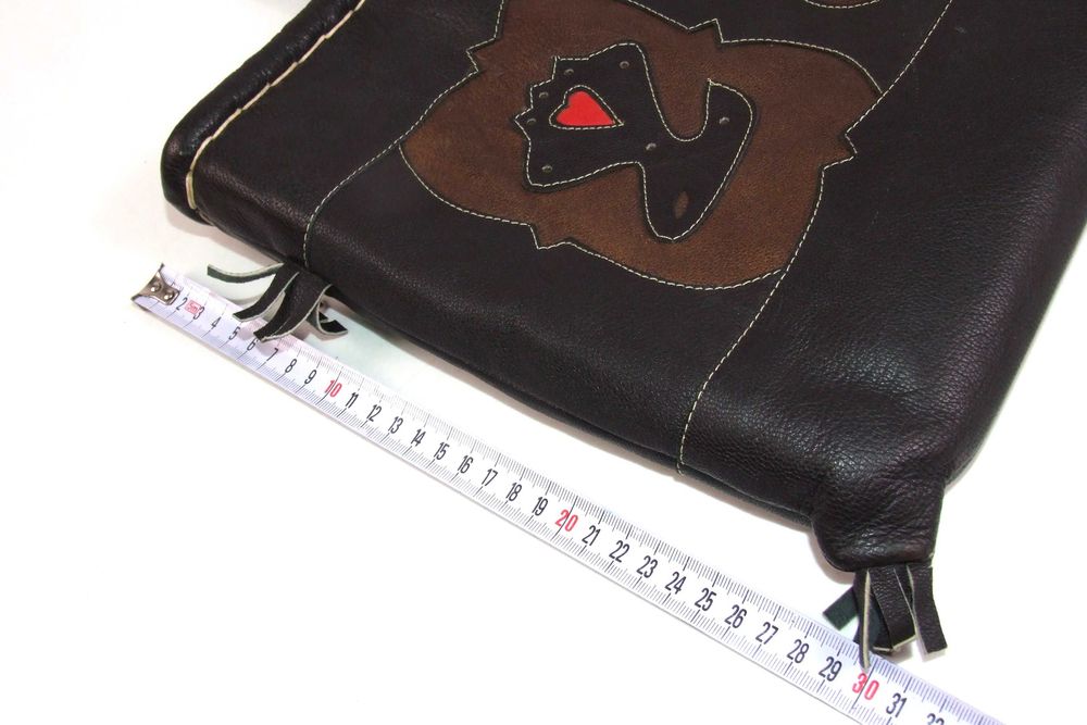 Geanta, poseta din piele naturala, handmade India, unicat, NOUA Bacau ...