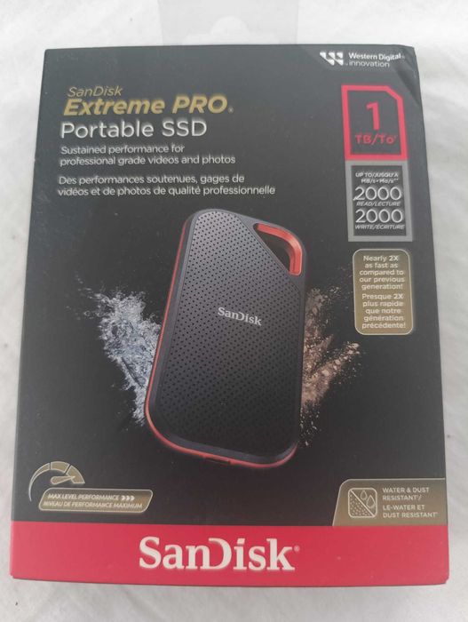 SanDisk 1TB Extreme PRO Portable SSD Up to 2000MB/s USB-C USB 3.2 IP65 Ramnicu Valcea • OLX.ro