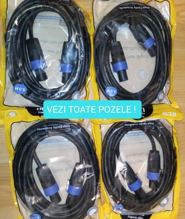 CABLURI BOXE speakon - speakon - jack 5 metri 2 x 2.5 xlr microfon dmx ...