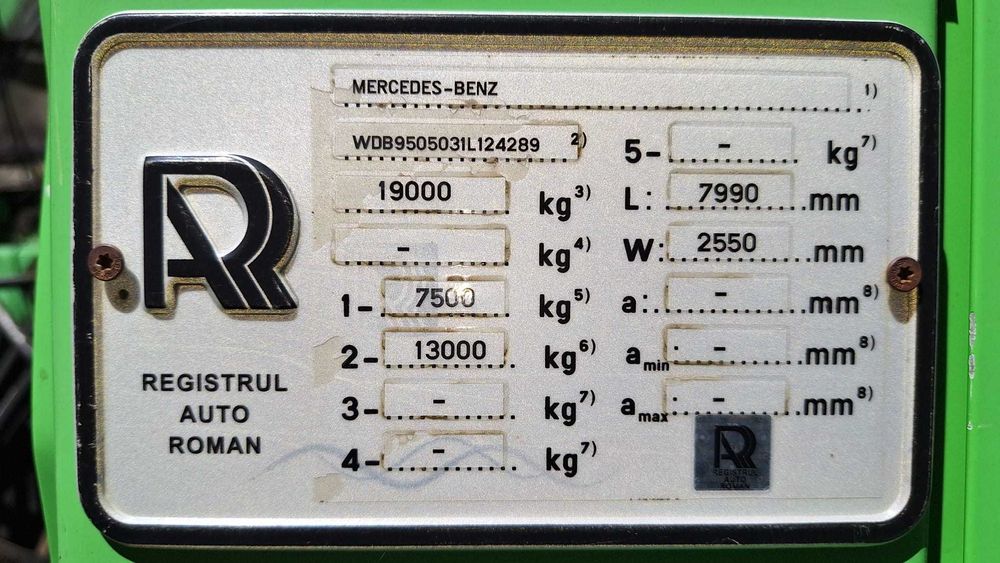 Camion Mercedes -Benz. basculabil si graifer 1828, 6 cilindri Tohanu ...