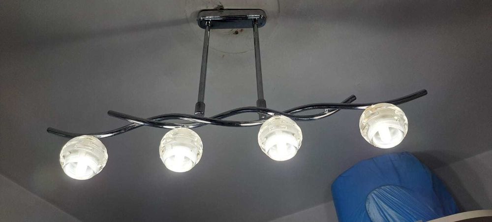 Lustra inox/sticla cu 4 si 5 becuri Bucuresti Sectorul 6 • OLX.ro