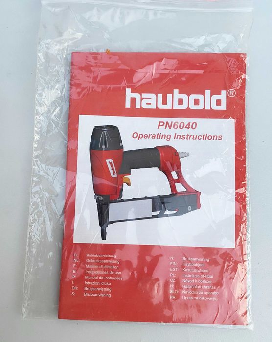 HAUBOLD PN 6040 - Професионален пневматичен такер за скоби (телбод) гр ...
