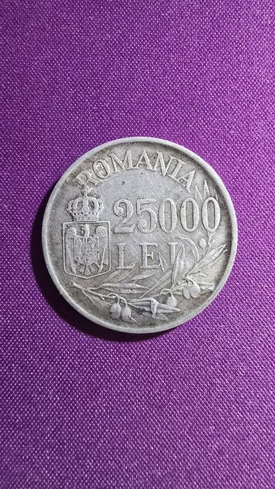 Moneda argint Romania 25000 lei 1946 Bucuresti Sectorul 4 • OLX.ro