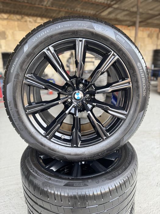 Jante Bmw X5 X6 R20 G05 G06 Originale M740 Black Hankook 90% de vara ...