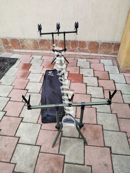 Rod pod Baracuda pentru 3 lansete Full Echipat 3 Senzori + 3 Swingeri ...