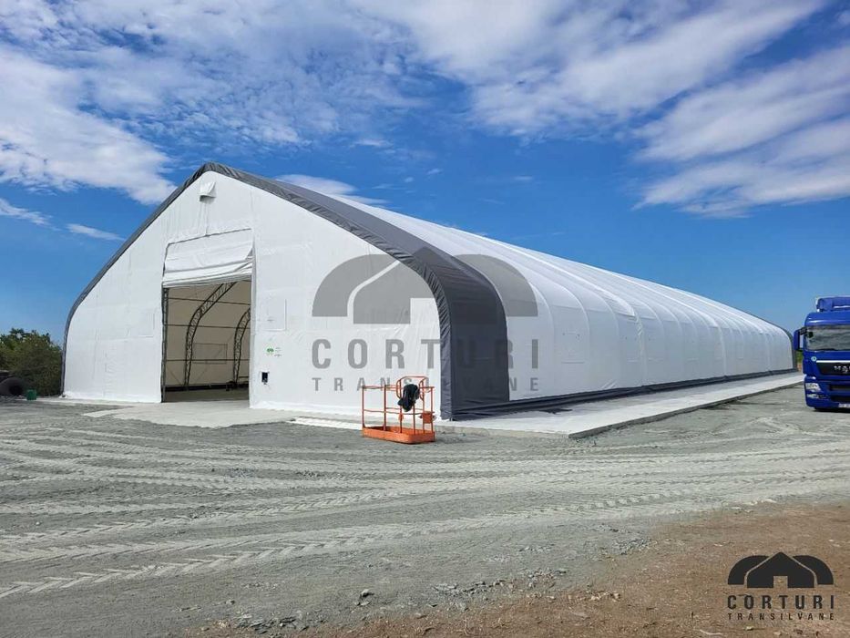 Corturi industriale, depozitare cu perete lat.drept- 21,35 x 61 x 8.5 ...