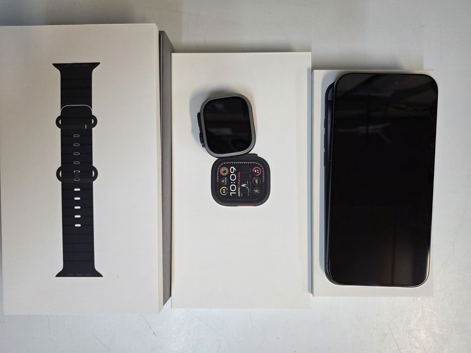IPhone 16 Pro Max 256GB + Apple Watch Ultra 2 – Отлично състояние гр ...