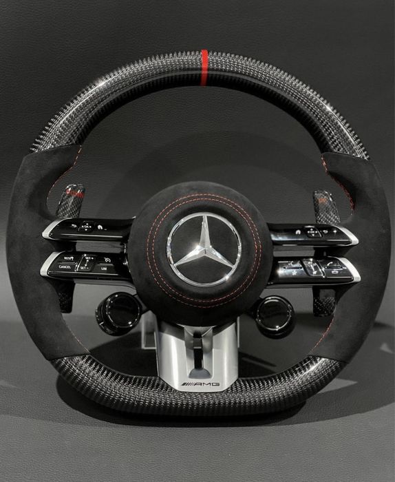 Volan Mercedes AMG custom | carbon alcantara padele | GLE GT C E S GLC ...