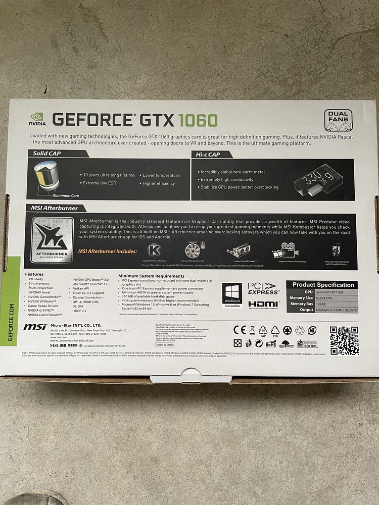 Видео карти Nvidia 6gb geforce gtx 1060 Gigabyte гр. Варна Операта • OLX.bg