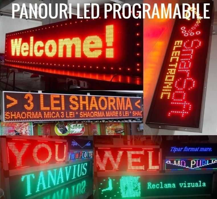 RECLAME LED PROGRAMABILE / Afisaj text programabil / Casete luminoase ...