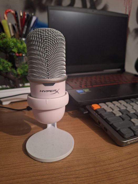 Microfon Gaming HyperX SoloCast, USB, alb aproape nou Ludus • OLX.ro