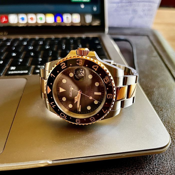 Seiko Rootbeer (Rolex homage) zafir, ceramic, automatic Targu-Mures ...