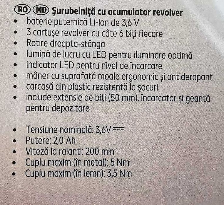 Surubelnită cu acumulator revolver My project= Parkside - noua Iasi ...