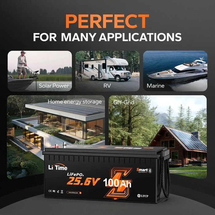 Acumulator LiFePo4 Li-Time 24V, BMS, Bluetooth Corbu • OLX.ro