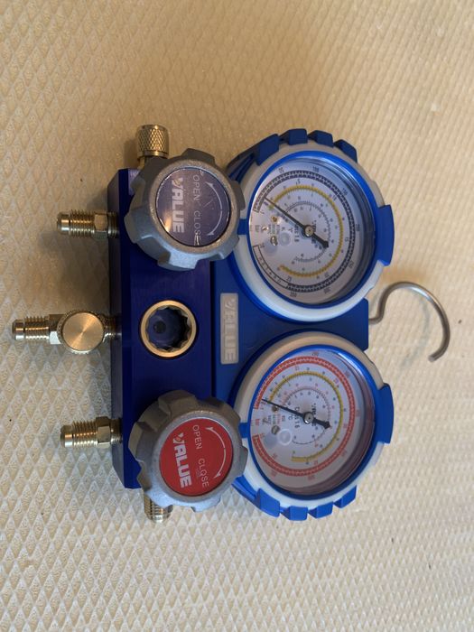 Baterie manometre value vmg-2-r32-03 80mm freon R32 R410 R407 R134 ...