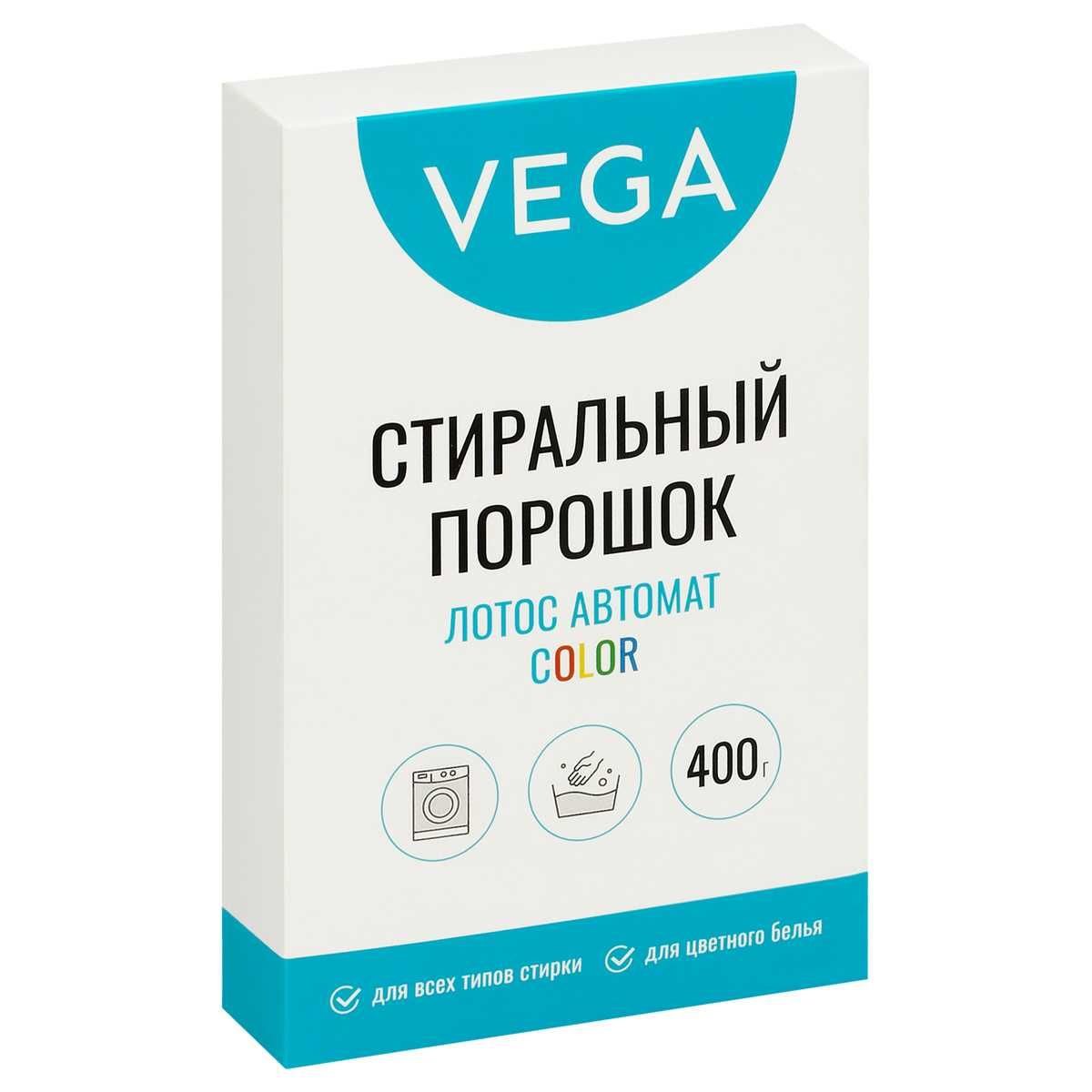 Порошок стиральный Vega, Лотос Автомат Колор / Универсал 400г: 200 тг ...