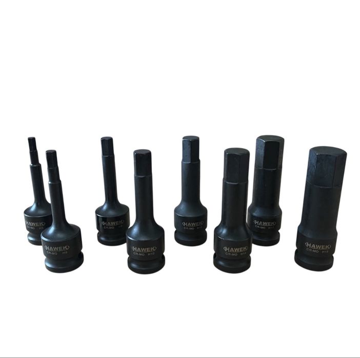 Комплект Ударни БИТОВЕ 1/2 – ШЕСТОГРАМ 8 ЧАСТИ HAWEK , HW-2049 гр ...