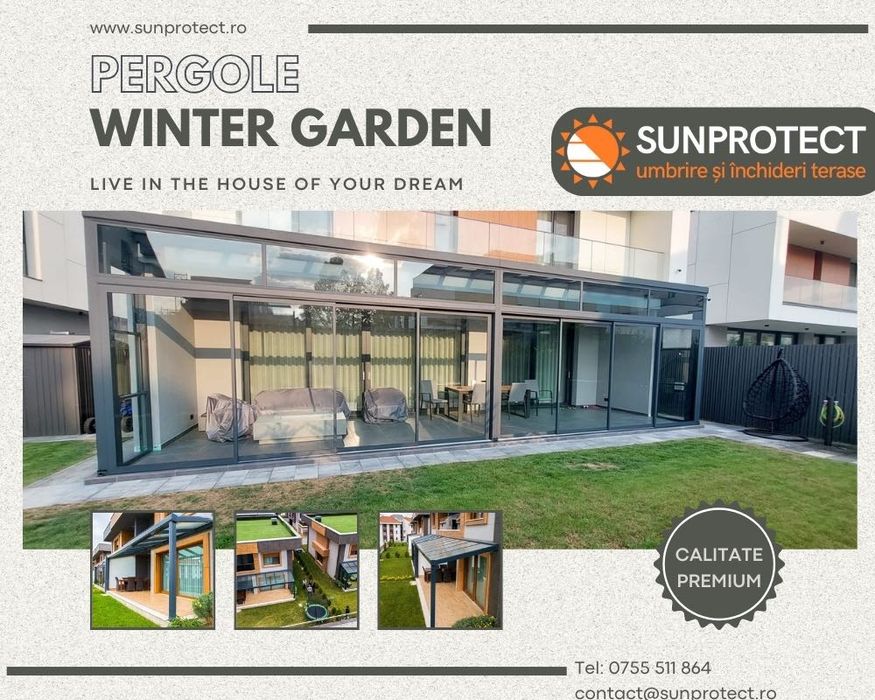 Pergole de sticlă Winter Garden. Cluj-Napoca • OLX.ro