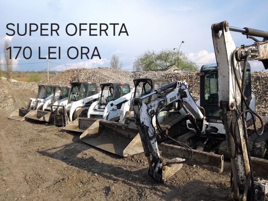 PRET REDUS reducere închiriez miniexcavator buldoexcavator bobcatpicon ...