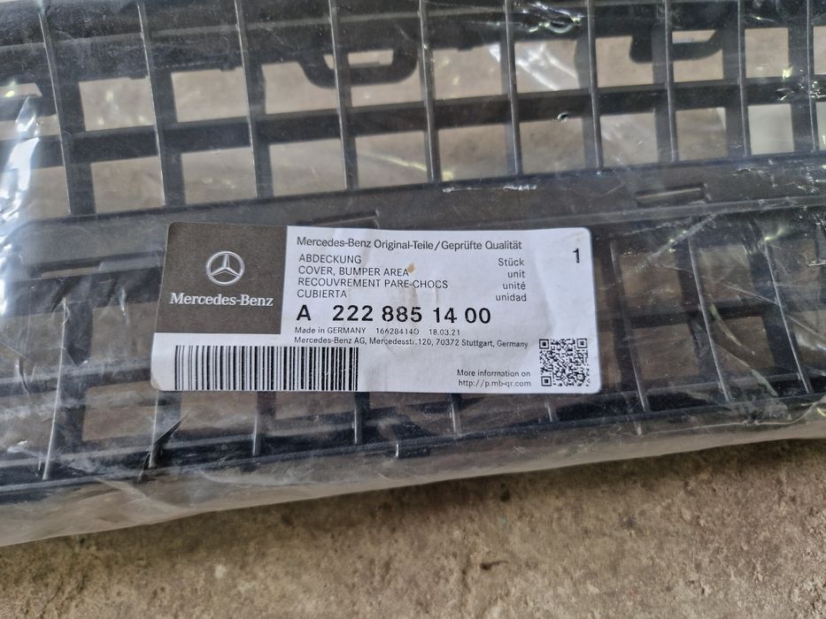 Grila inferioara bara fata Mercedes S class w222 facelift A2228851400 ...