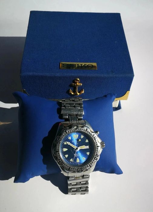 Seiko Ags Scuba 200m Albastru Diver's ref 5M23 6B40 Kinetic Iasi • OLX.ro