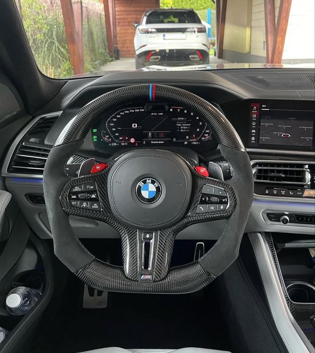 Volan BMW seria G carbon + G20 G30 G80 + G82 M2 M3 M4 M5 M8 alcantara ...