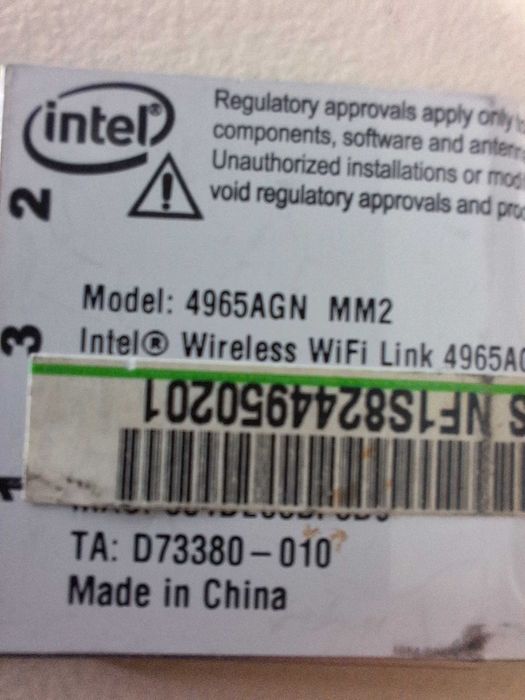 Intel 4965AGN MM2 WIRELESS-N HALF-Mini PCI-Express wireless card Iasi ...