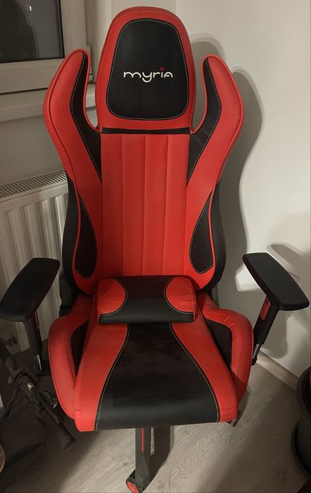 Scaun gaming MYRIA MG7408, negru-rosu Chiajna • OLX.ro