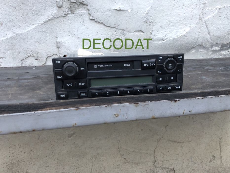 Radio Casetofon BETA Volkswagen Vw Golf4 Bora Passat B5 T4 Vaslui • OLX.ro