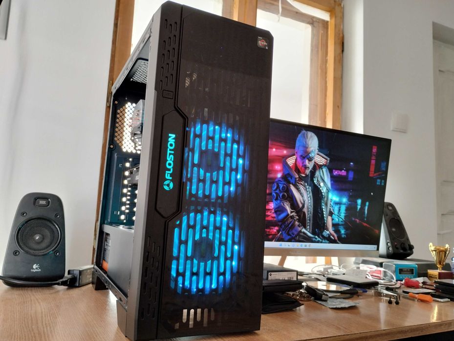 Unitate PC Gaming Ryzen 5 1600x 4Ghz/8GB DDR4/GTX1050Ti 4GB GDDR5/SSD ...