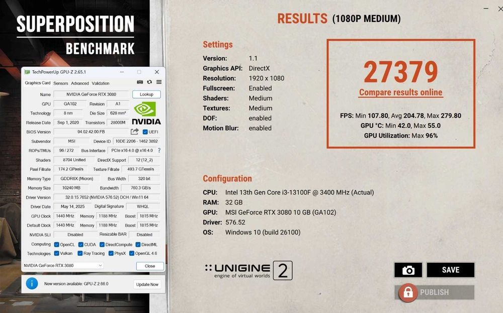 Placă video MSI Gaming X GeForce RTX 3080 Super OC de 10GB - Ca Nouă ...