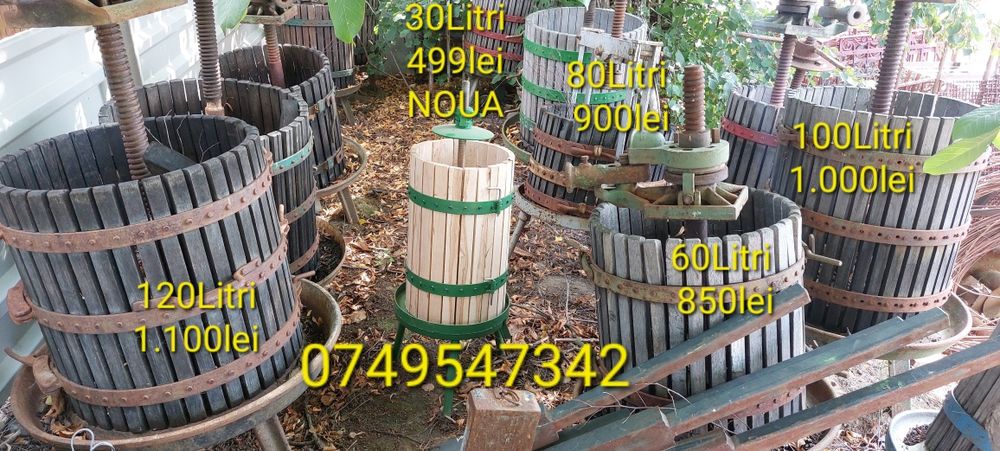 Presa struguri teasc 30L 50L 80L 120L rulment presiune Oradea • OLX.ro