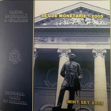 Set de monetărie BNR 2005 proof România 9 monede medalie argint 1/2 oz ...