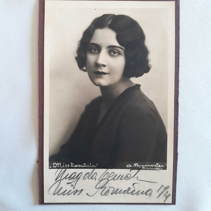 „Miss România 1929„ fotografie originală cu autograf Pucioasa • OLX.ro