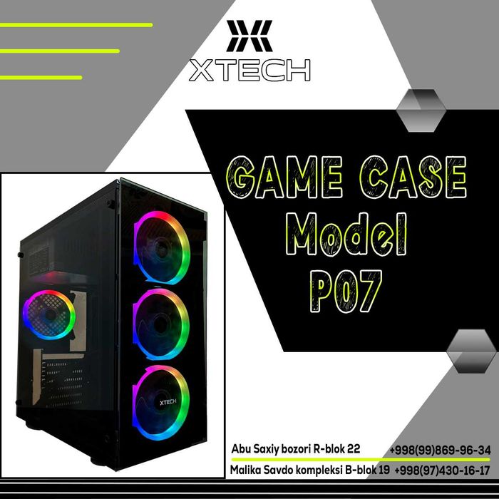 Xtech case RGB (Модель P-07) игровой кейс: 35 у.е. - Комплектующие ...