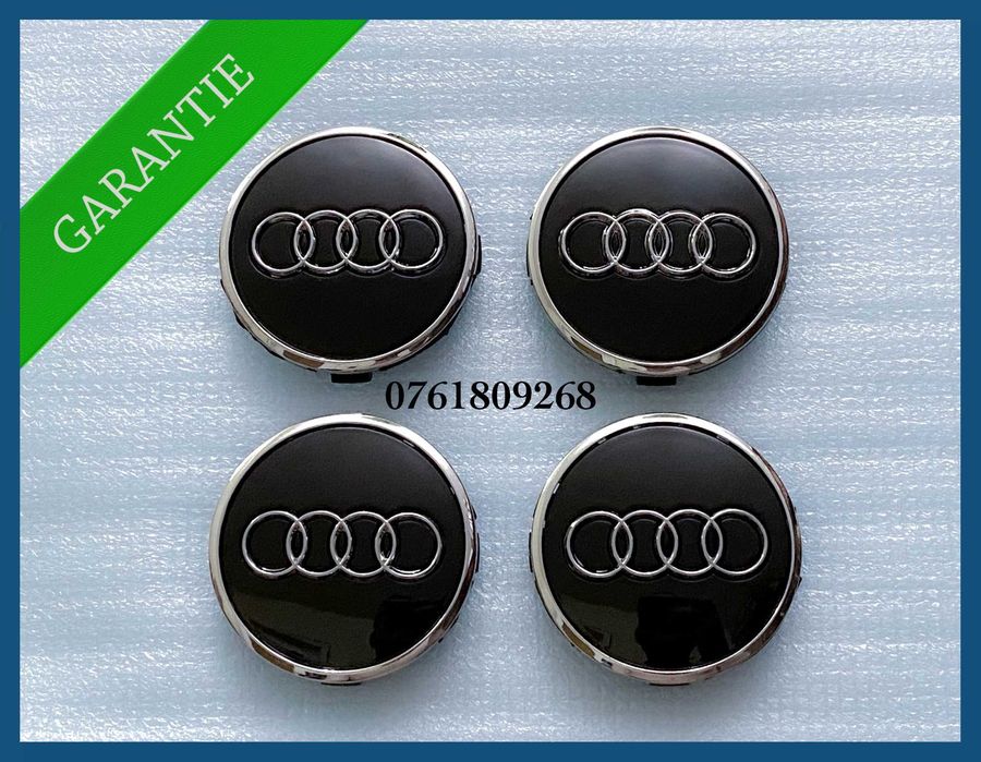 Set 4 capace 61mm 4M0/ 8W0601170 jante aliaj Audi A4 A5 A6 A7 Q3 Q5 Q7 ...
