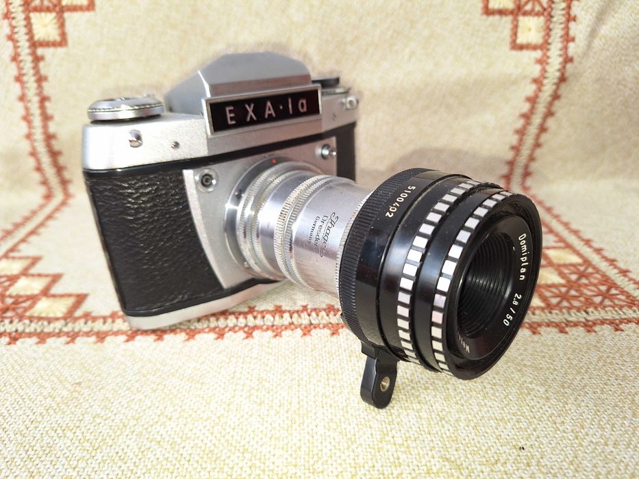 Aparat foto vechi EXA 1a IHAGEE DDR din DRESDA CU INEL MACRO Suceava ...