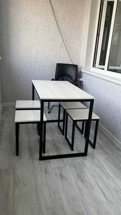 Обеденный стол с табуретками / Столы / Стуля / Табуретки / Лофт Стиль: 1 050 000 so’m - Oshxona ...