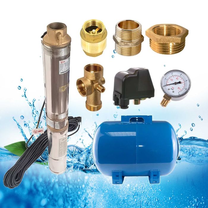 Kit complet hidrofor, Pompa submersibila de apa curata 1500 W, Afumati ...