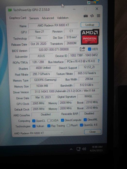 Placa video RX 6800 XT OC 16GB ASUS TUF - NOU Satu Mare • OLX.ro