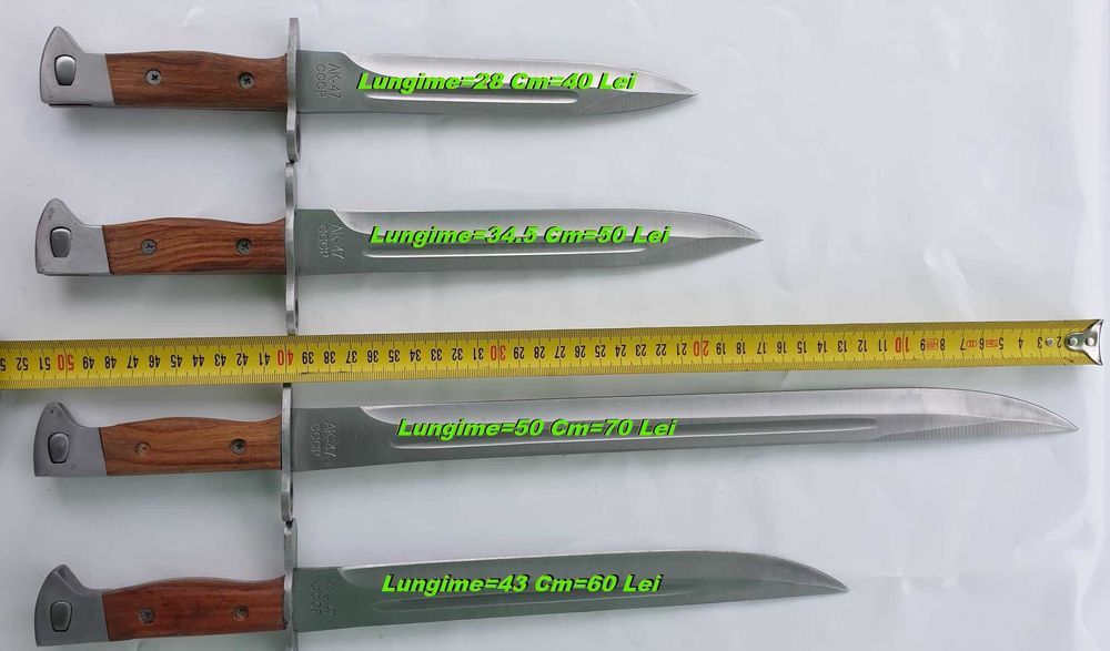 Cutit;Baioneta;AK47/CCCP,Rusesc.Sabie=17.5:34.5:43:si 50 Cmm Ploiesti ...